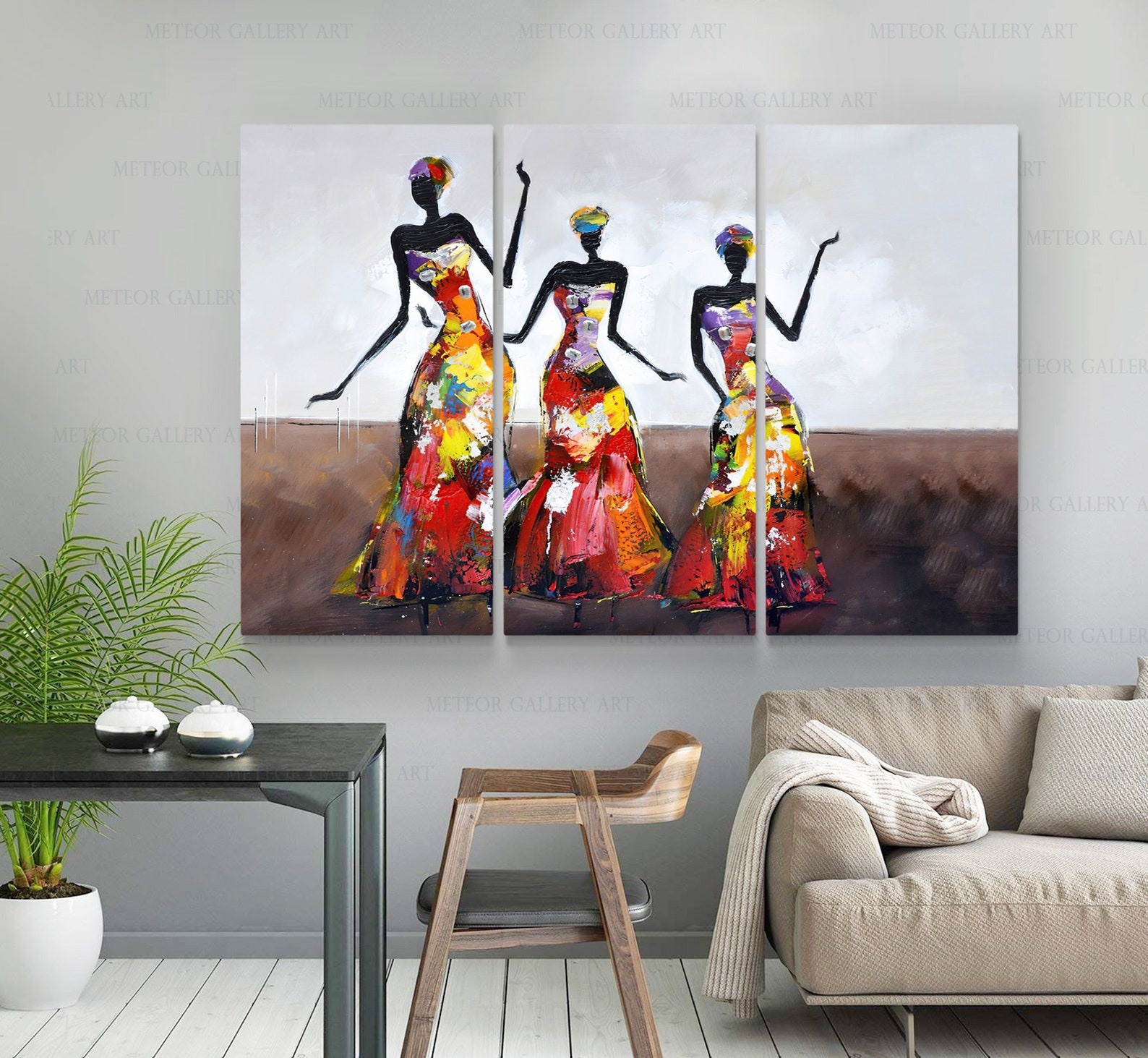 African Wall Art African Tribe Wall Decor Ethnic Dancing - Etsy
