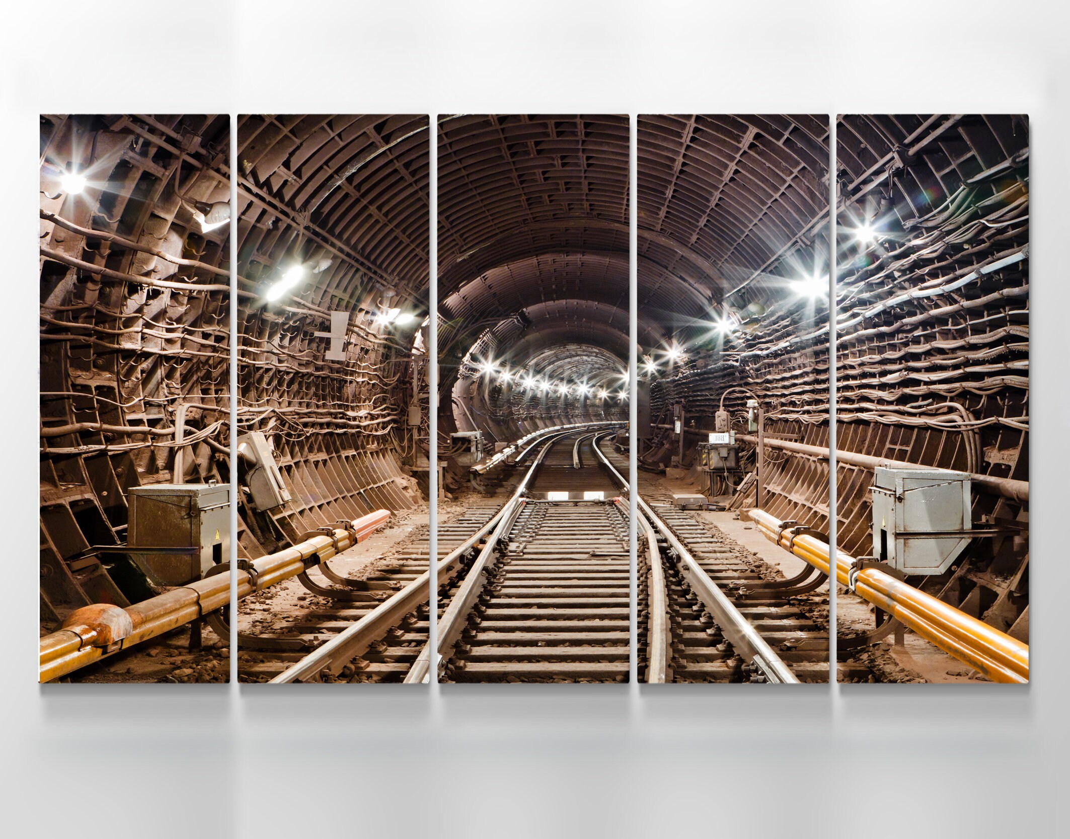 Tunnel Wall Art Kiev Subway Tunnel Line Print Landscape Wall | Etsy
