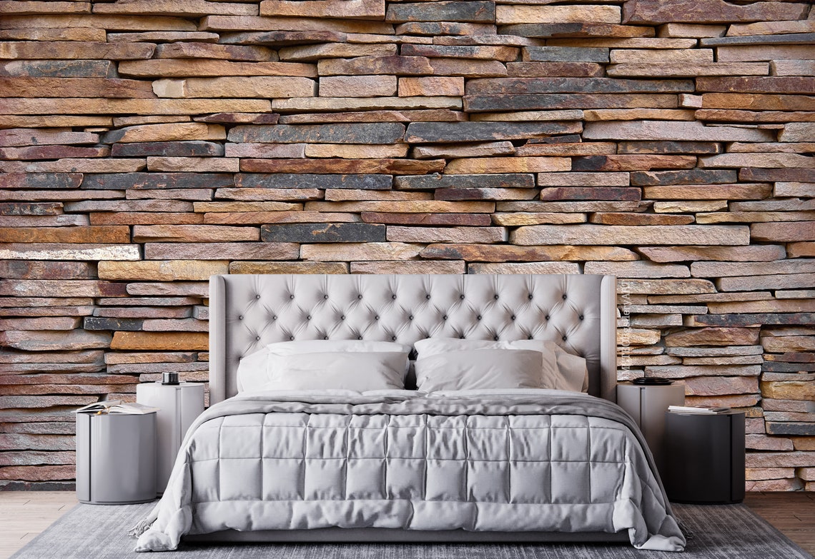 Wallpaper Slab Granite Background Slate Stone Wall Wall | Etsy