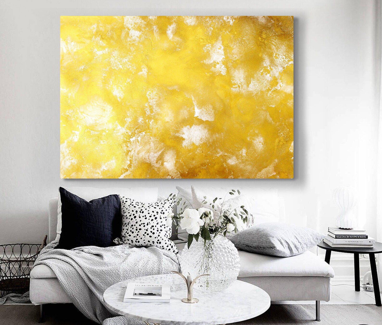 Yellow Abstract Wall Art Canvas Print Yellow Print Abstract - Etsy