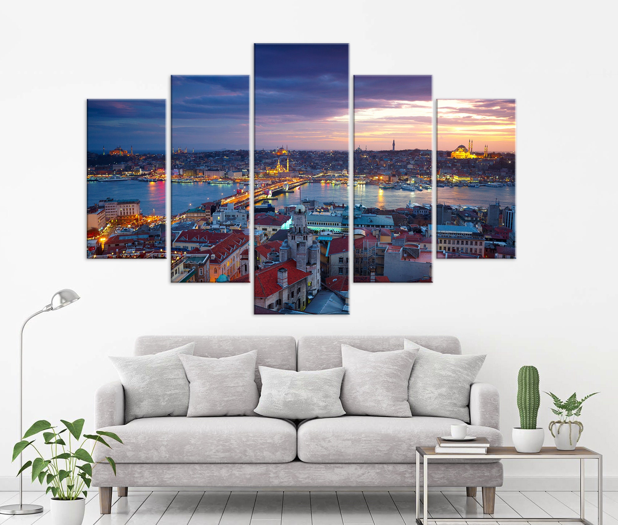 Istanbul Wall Art Cityscape Canvas Painting Istanbul - Etsy