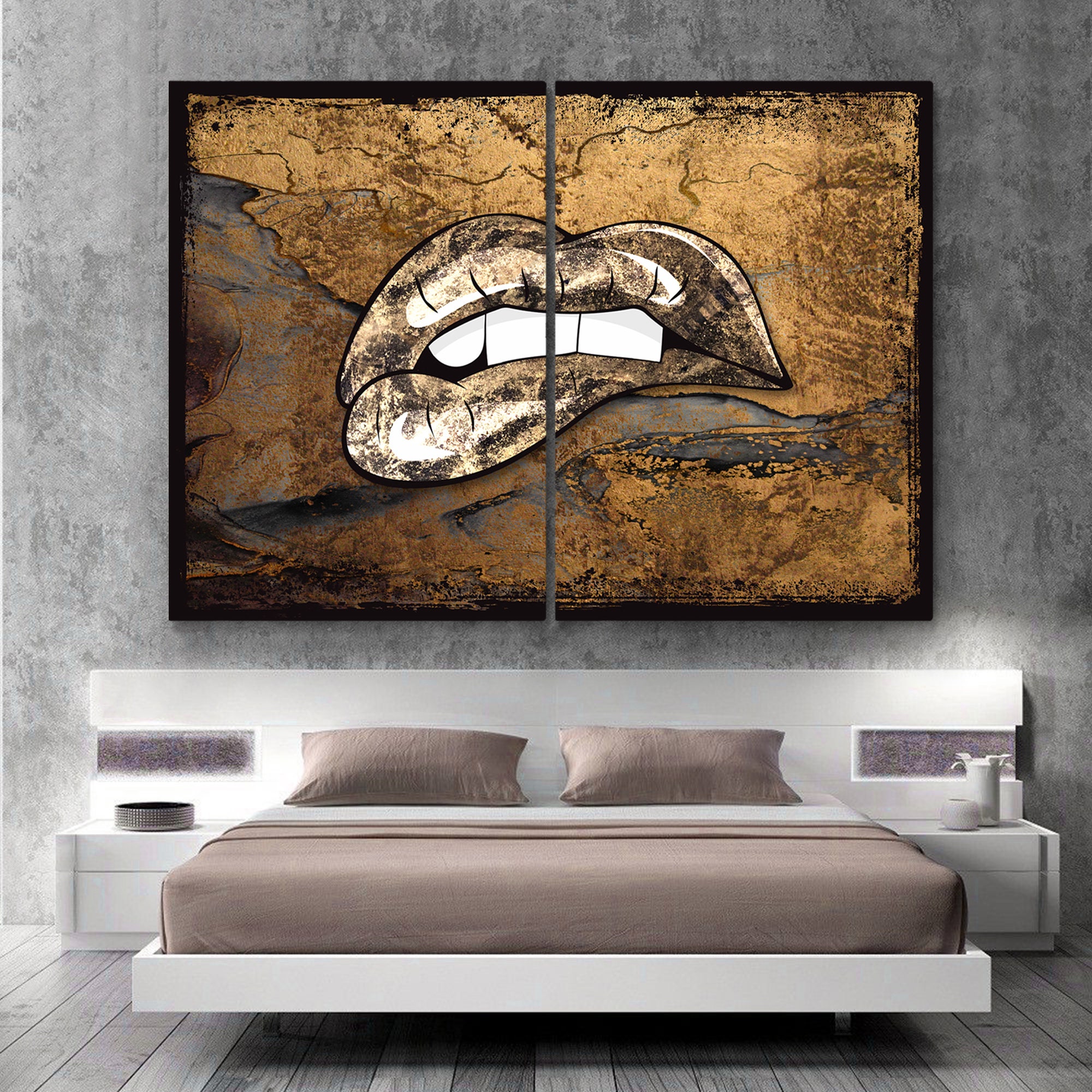 Lip Print Lips Wall Art Fashion Print Poster Lips Abstract - Etsy