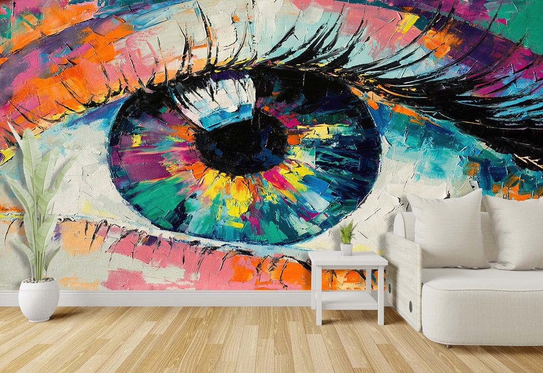 Abstract Eye Wallpaper Colorful Eye Wallpaper Abstract Eye - Etsy