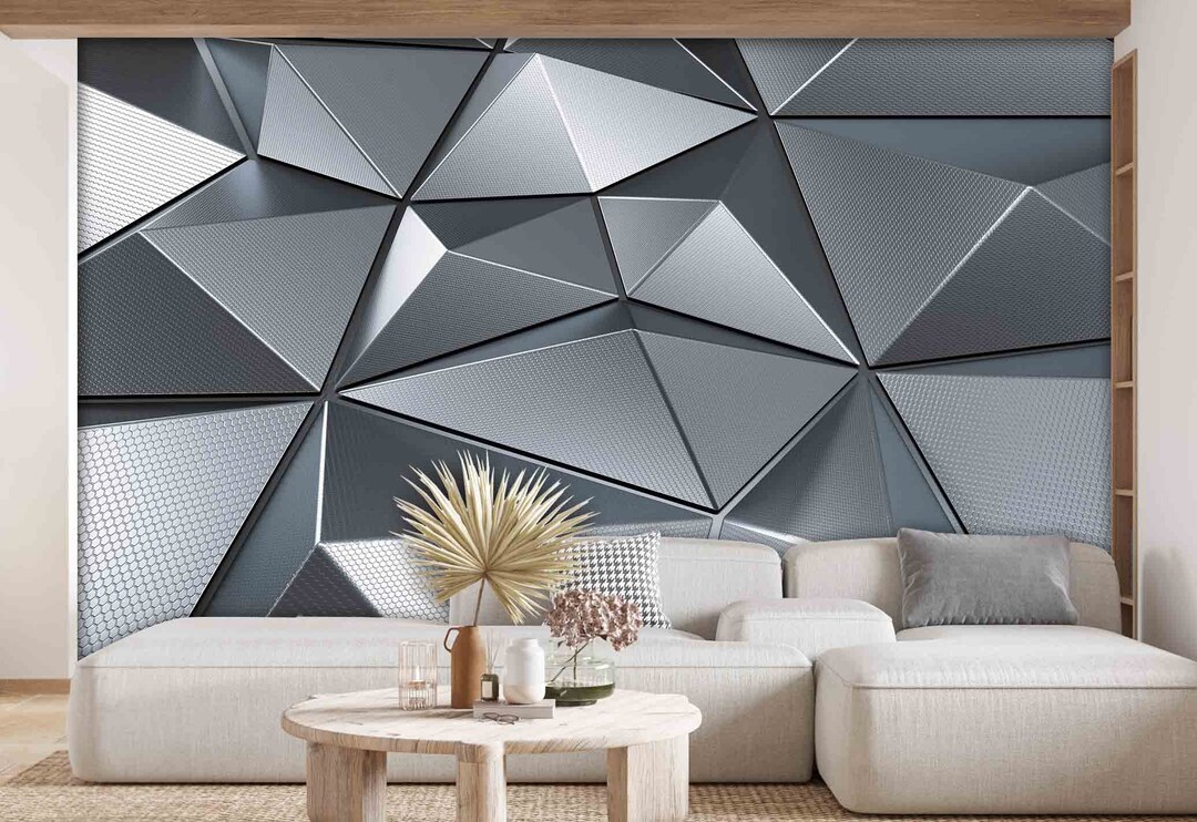 Polygonal Metal Shape With Lovely Reflections 3D Illustration - Etsy