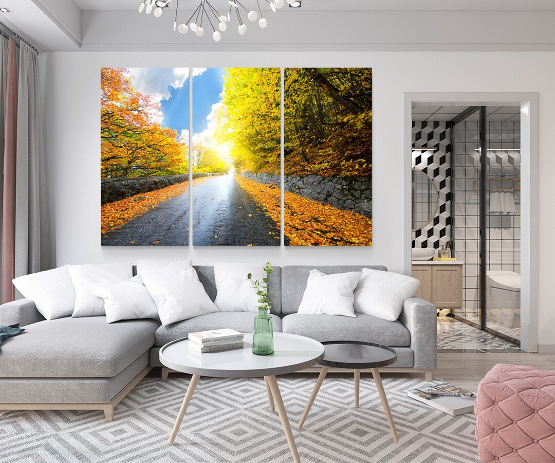 Autumn Leaves Wall Art Decor, Landscape Wall Art, Autumn Wall Art ...