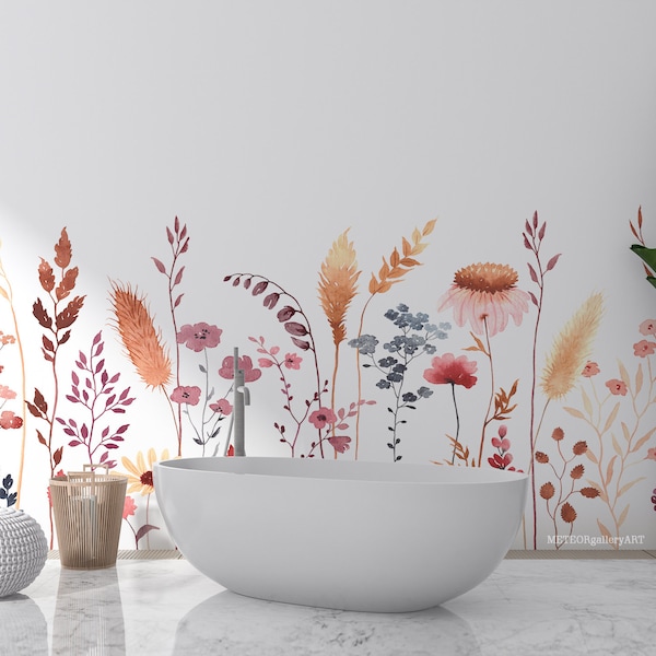 Wildflower Wallpaper - Etsy