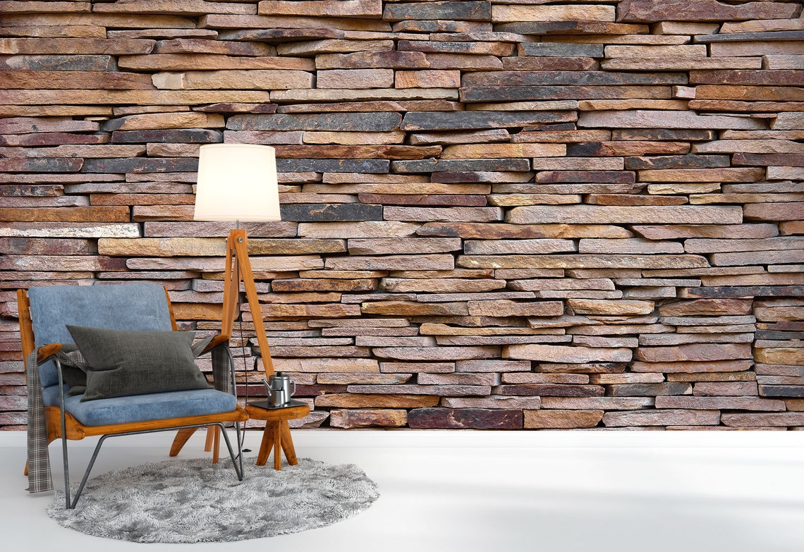 Wallpaper Slab Granite Background Slate Stone Wall Wall | Etsy