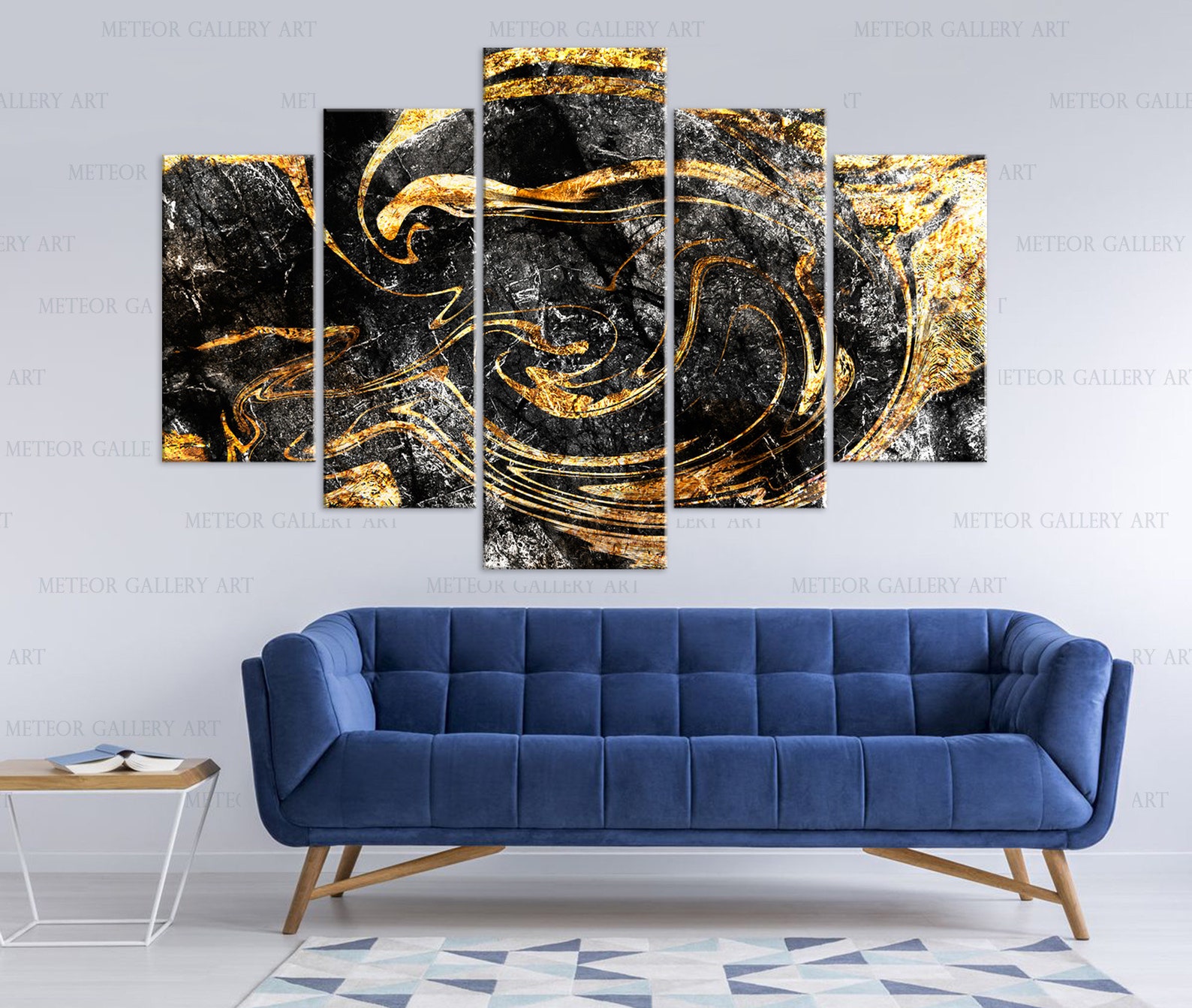 Black Abstract Wall Art Dark Abstract Canvas Print Black - Etsy