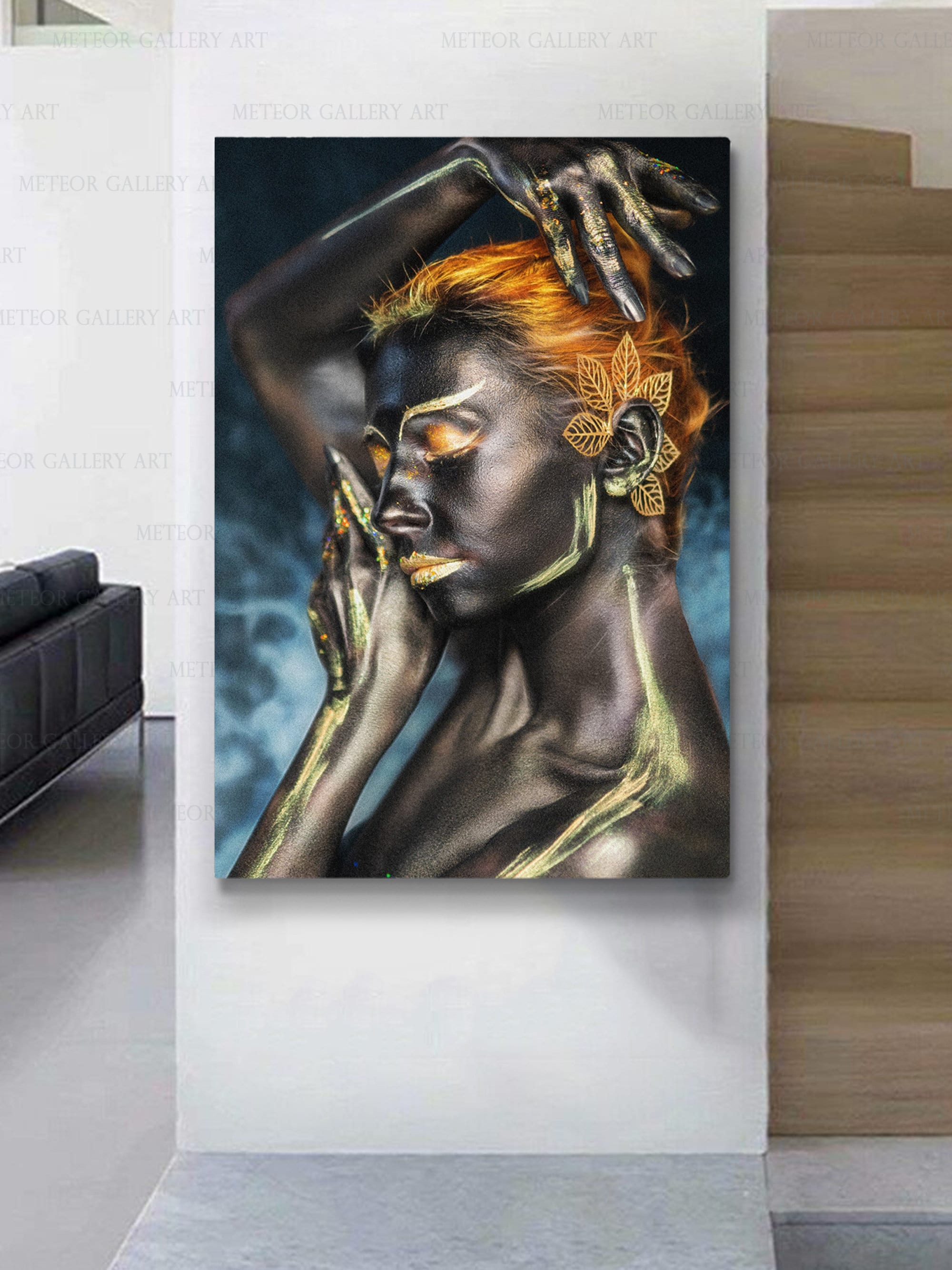 Woman wall art Woman Canvas Portrait Art Ladies art | Etsy