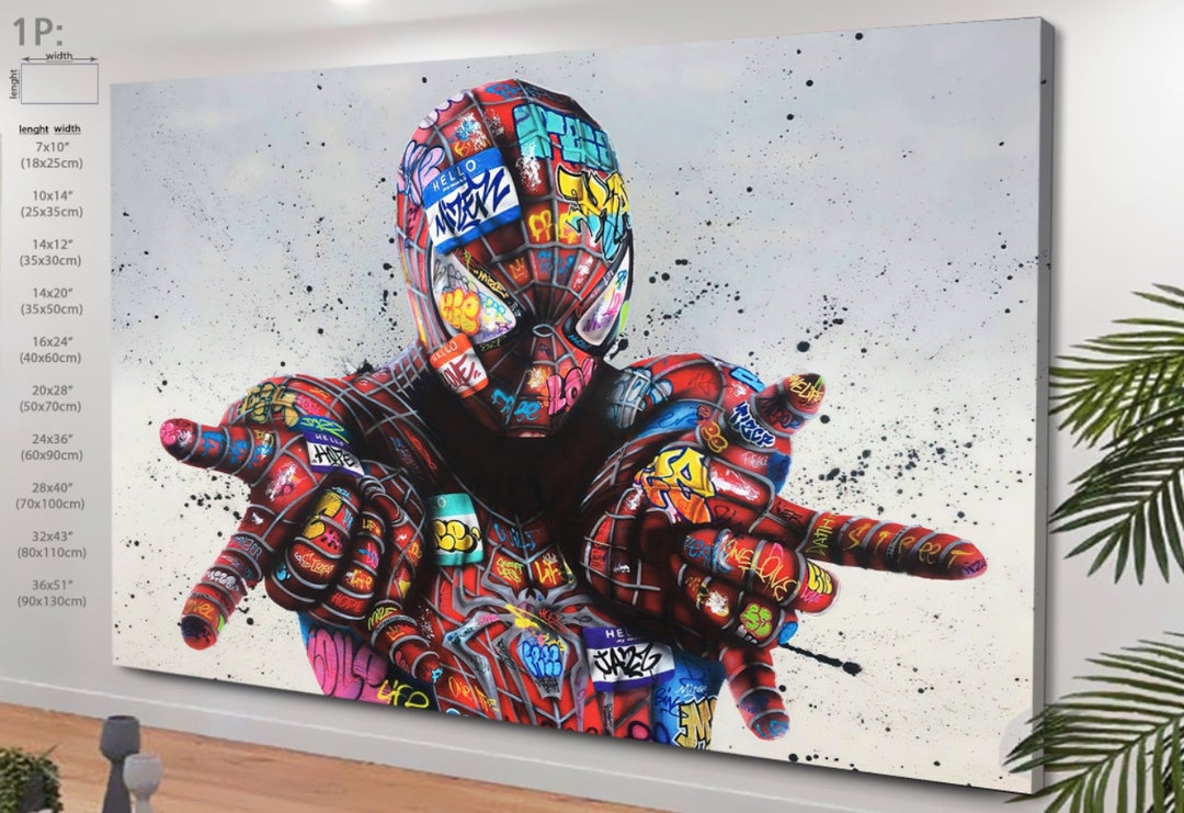 Spider Man Wall Art, Graffiti Spider-man Art, Graffiti Street Art ...