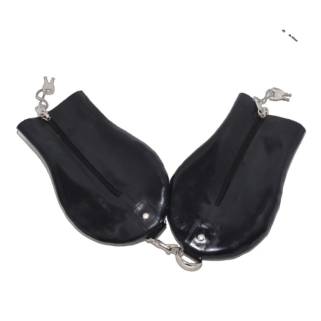 Latex Mittens With Lockable Zipper Size XXL 1 Mm Extra Strong Material ...