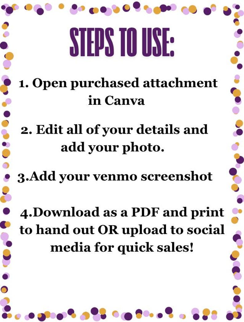 Editable Girl Scout Cookie Flyer, Order Form Canva Template (digital ...