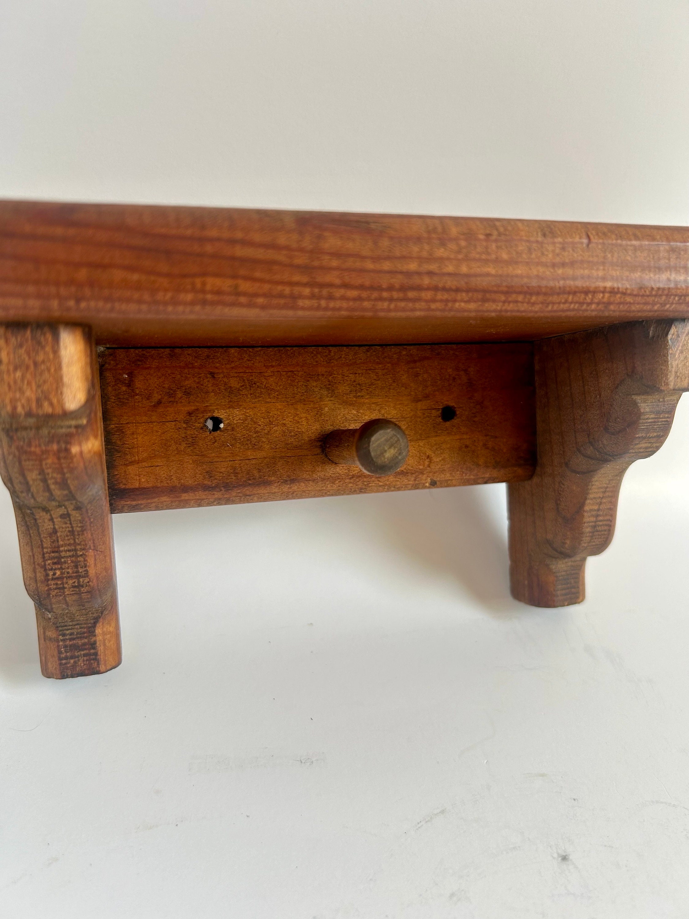 Vintage Rustic Wood Shelf Farmhouse Shelf Small Wooden Shelf Wall Decor ...