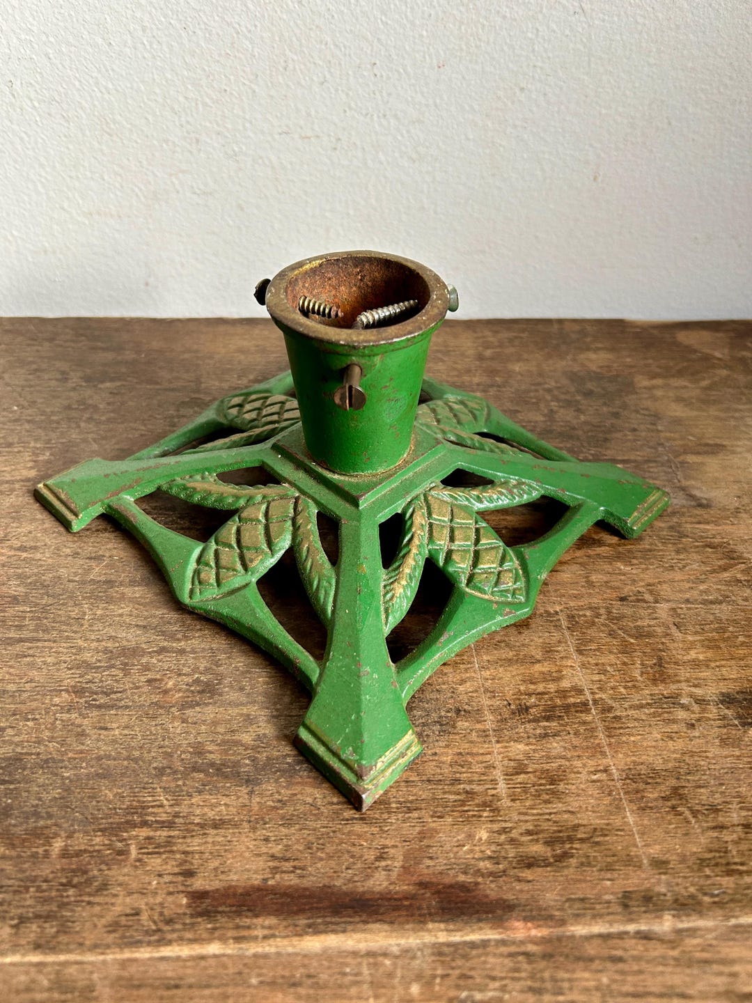 Antique Cast Iron German Miniature Tree Stand Antique Vintage Tree ...