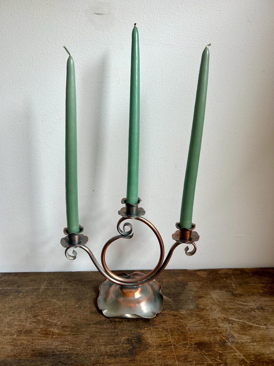Gregorian Solid Copper Candelabra | Lovely Feminine Candelabra ...