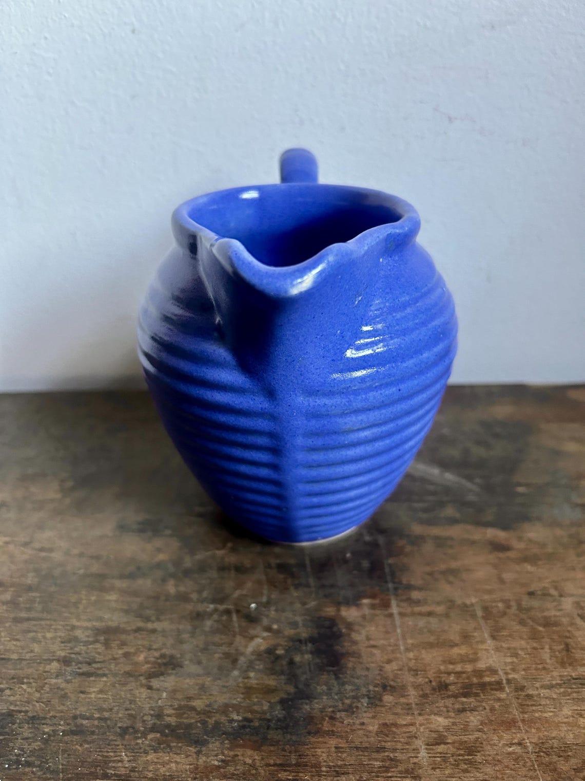 Vintage BAUER Pottery Blue Beehive Pitcher | Ringware 907 Vase - Etsy