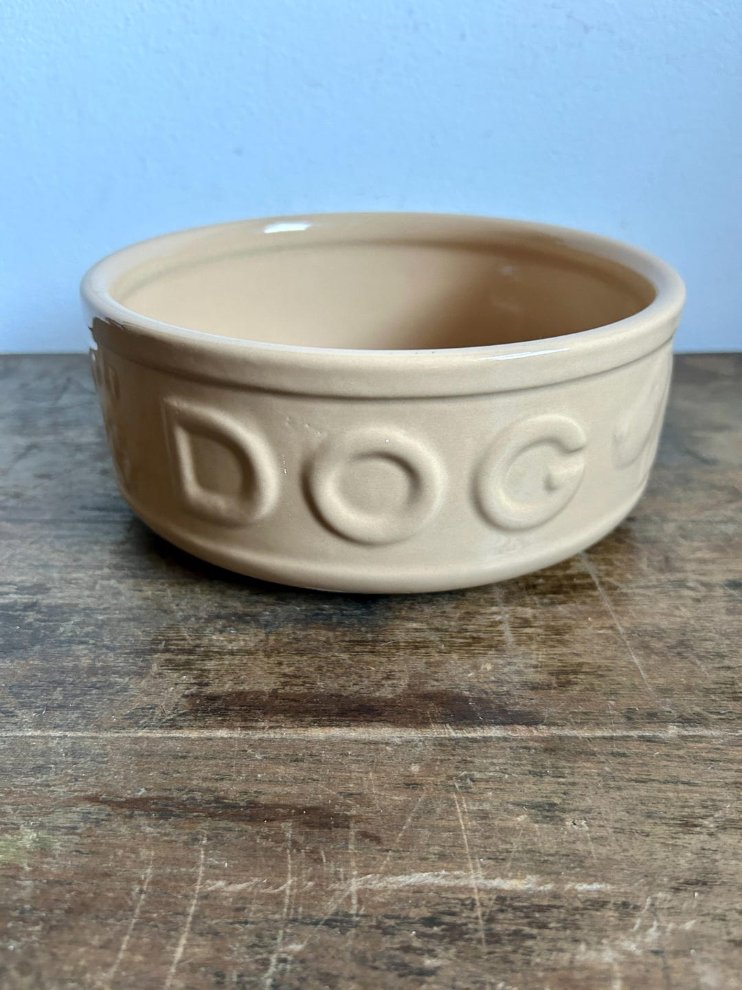 Vintage dog Bowl stoneware Dog Bowl Farmhouse Dog Accessories - Etsy