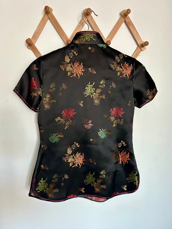 Vintage Womens Chinese Black Cheongsam Qipao Asian To… - Gem