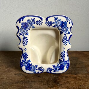 Vintage Delft Blue and White Hand Painted Ceramic Pottery Picture Frame ...