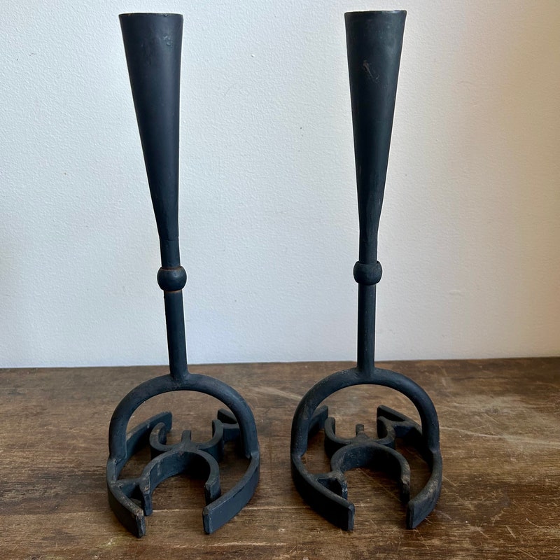 Iron Candlesticks - Etsy