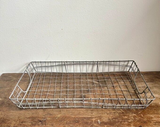 Vintage Industrial Wire Tray | Retro School Gym Locker Basket | Milk ...