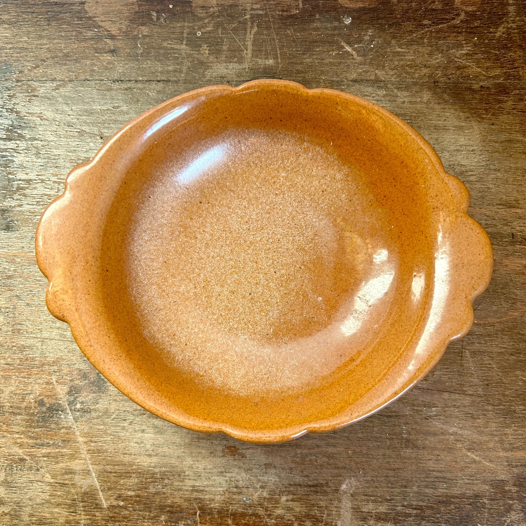 Vintage Frankoma Prairie Brown Catchall Bowl | #40B Trinket Dish - Etsy