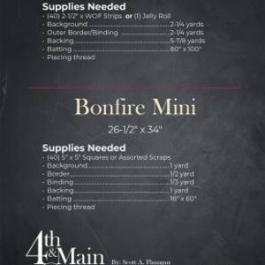 Bonfire Jelly Roll Quilt Pattern 4MD-005 - Etsy