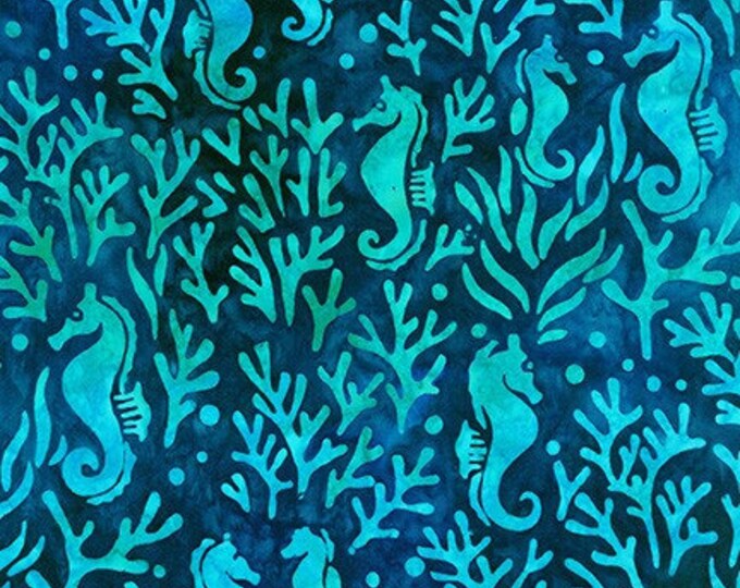 Ocean Seahorses Batik Fabric by the Yard Clearance Cotton - AMD-17804 ...