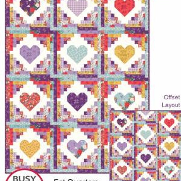Log Cabin Heart Quilt Pattern - Etsy