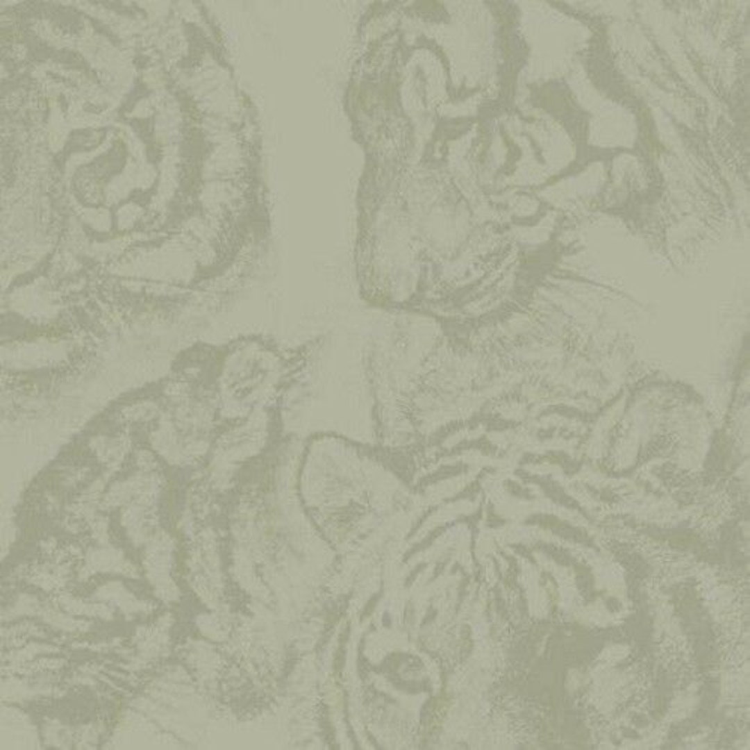 Shadow Tiger Silhouette Quilt Fabric A-8698-C Clearance Item, Beige ...