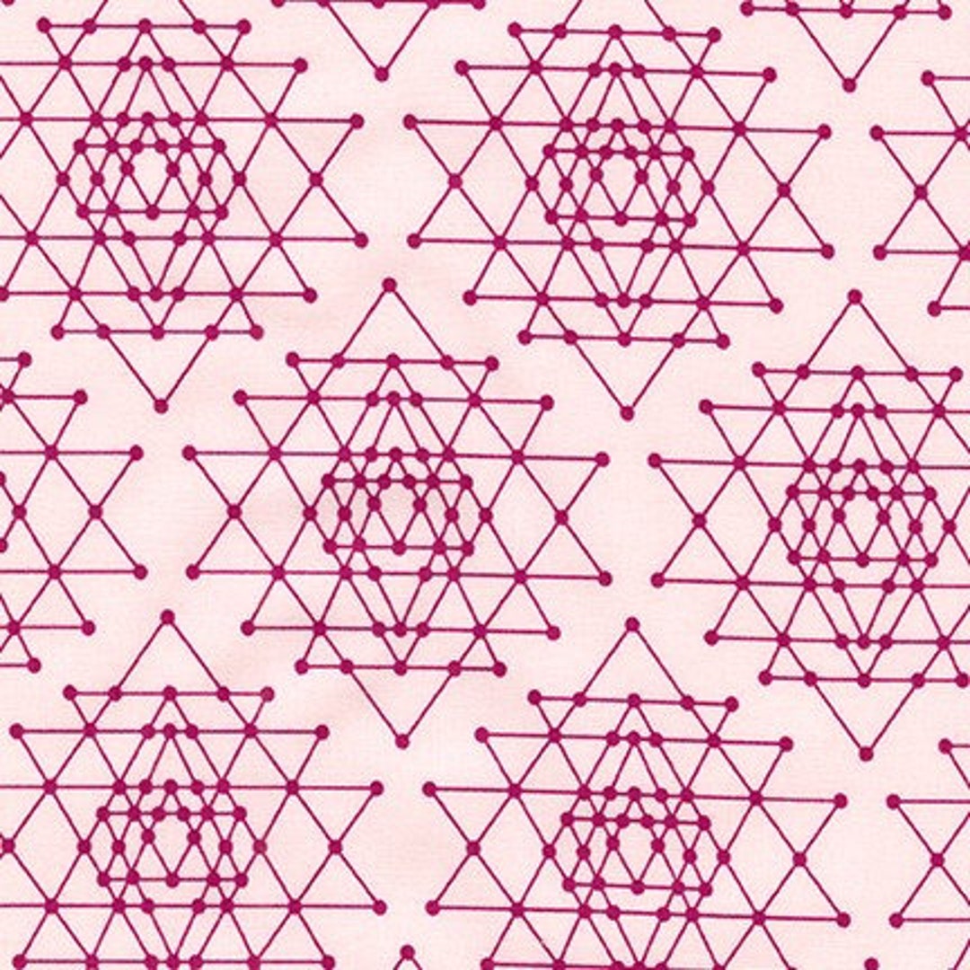 Stacked Triangles Fabric Pink AVL-17457-10 - Etsy