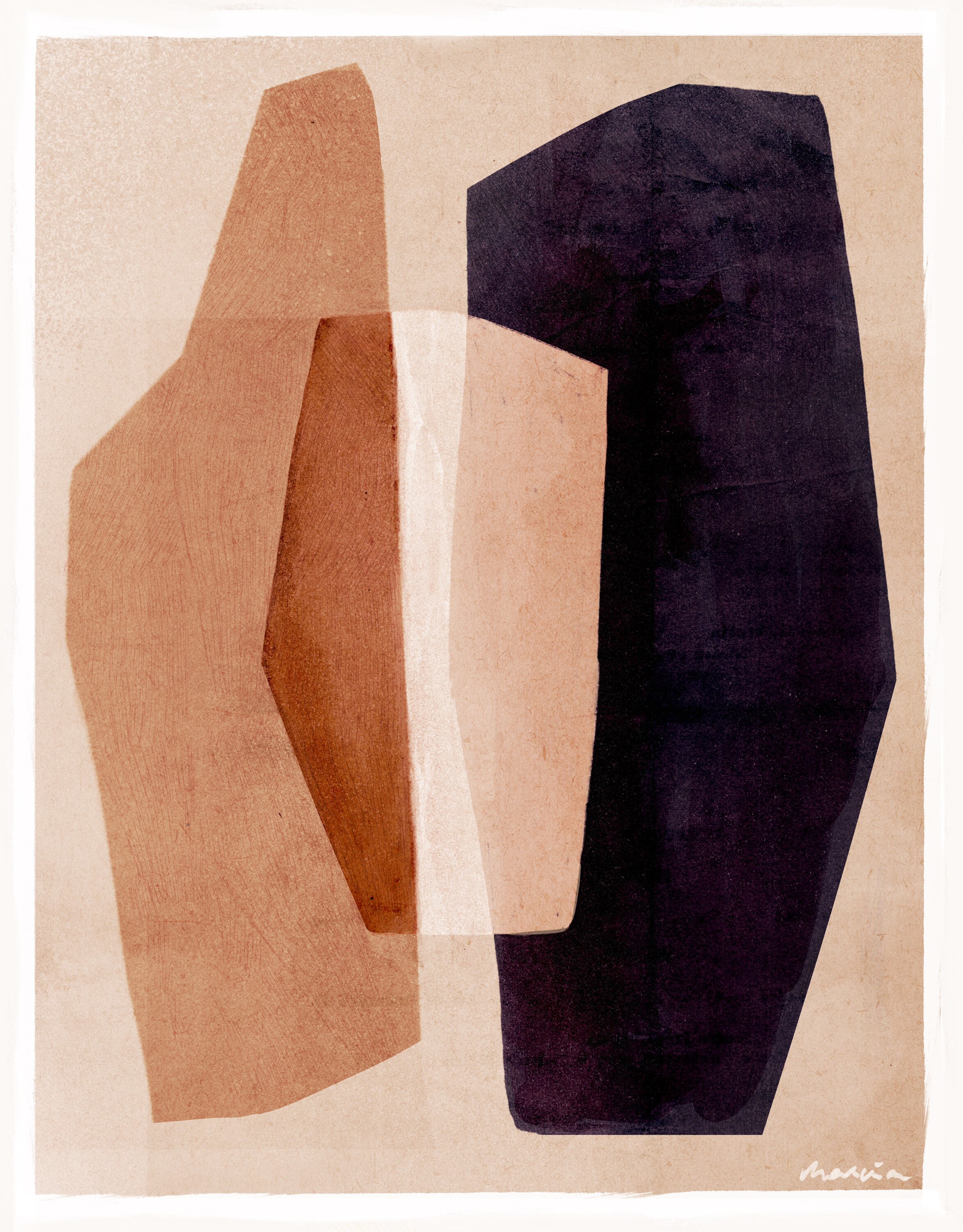 Abstract Art Print Together One - Etsy