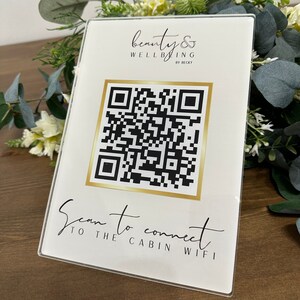 Acrylic QR Code Social Media Sign | Premium 5mm Acrylic Logo Plaque ...