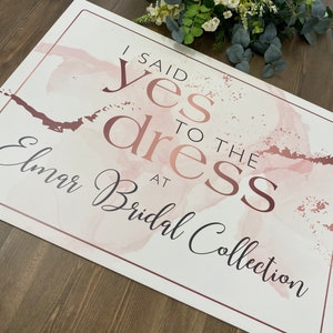 UK | PREMIUM | Bridal Dress Shop Sign | I Said Yes to the Dress ...