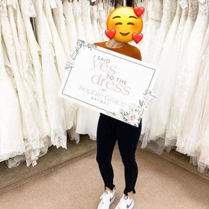 UK | PREMIUM | Bridal Dress Shop Sign | I Said Yes to the Dress ...