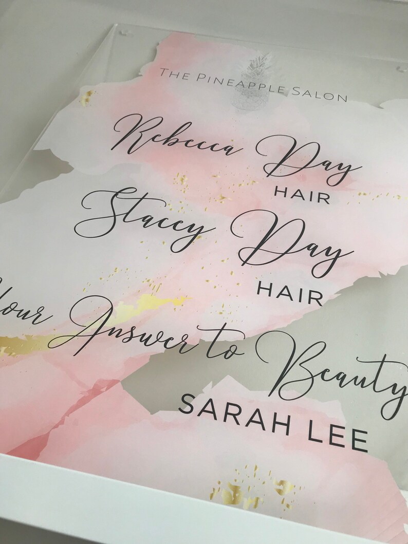 UK PREMIUM Circular Business Welcome Sign Beauty Salon - Etsy UK