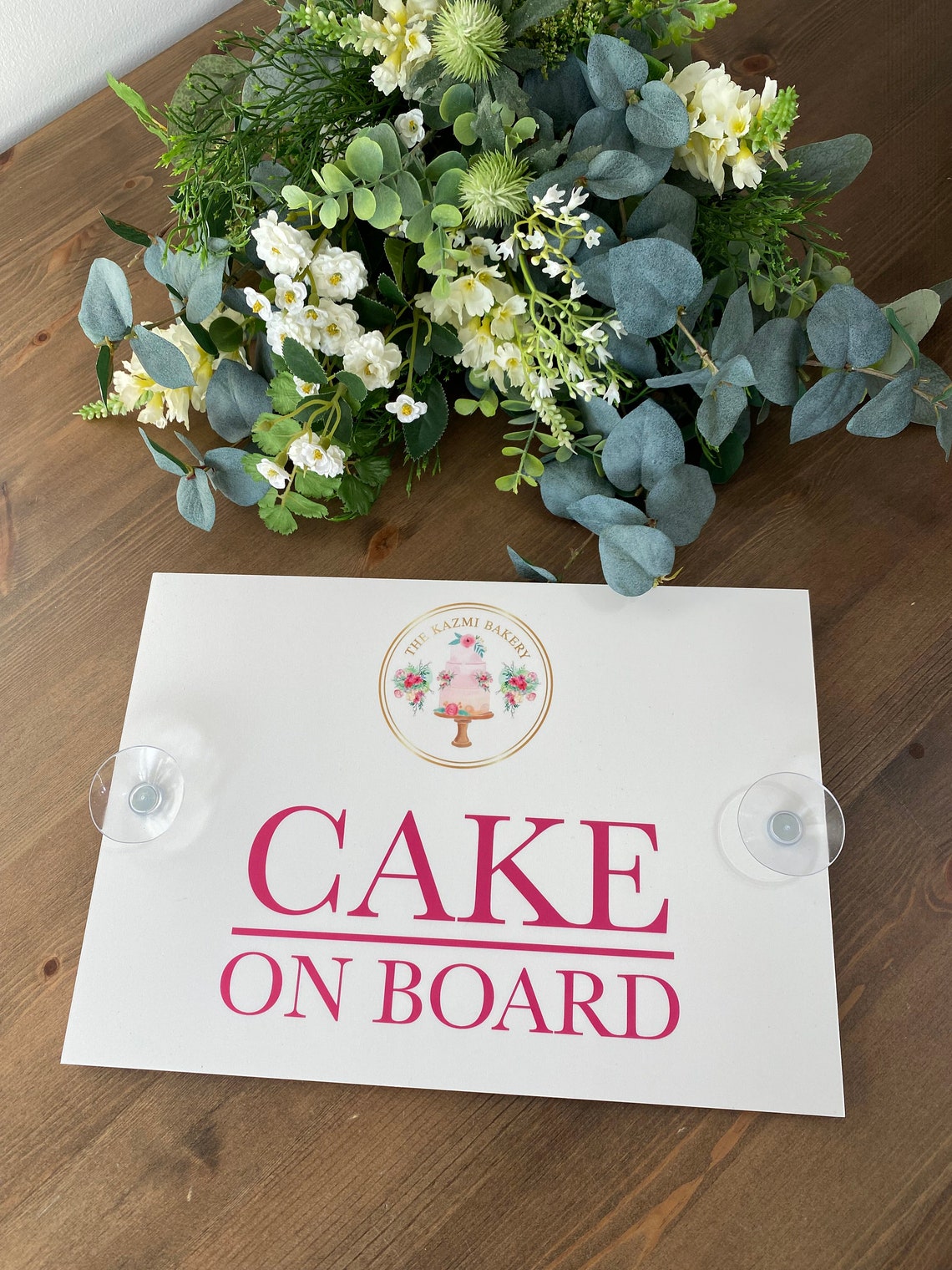 Cake on Board Sign | Cake Car Sign | Suction Cake Car Board | 5mm Board ...