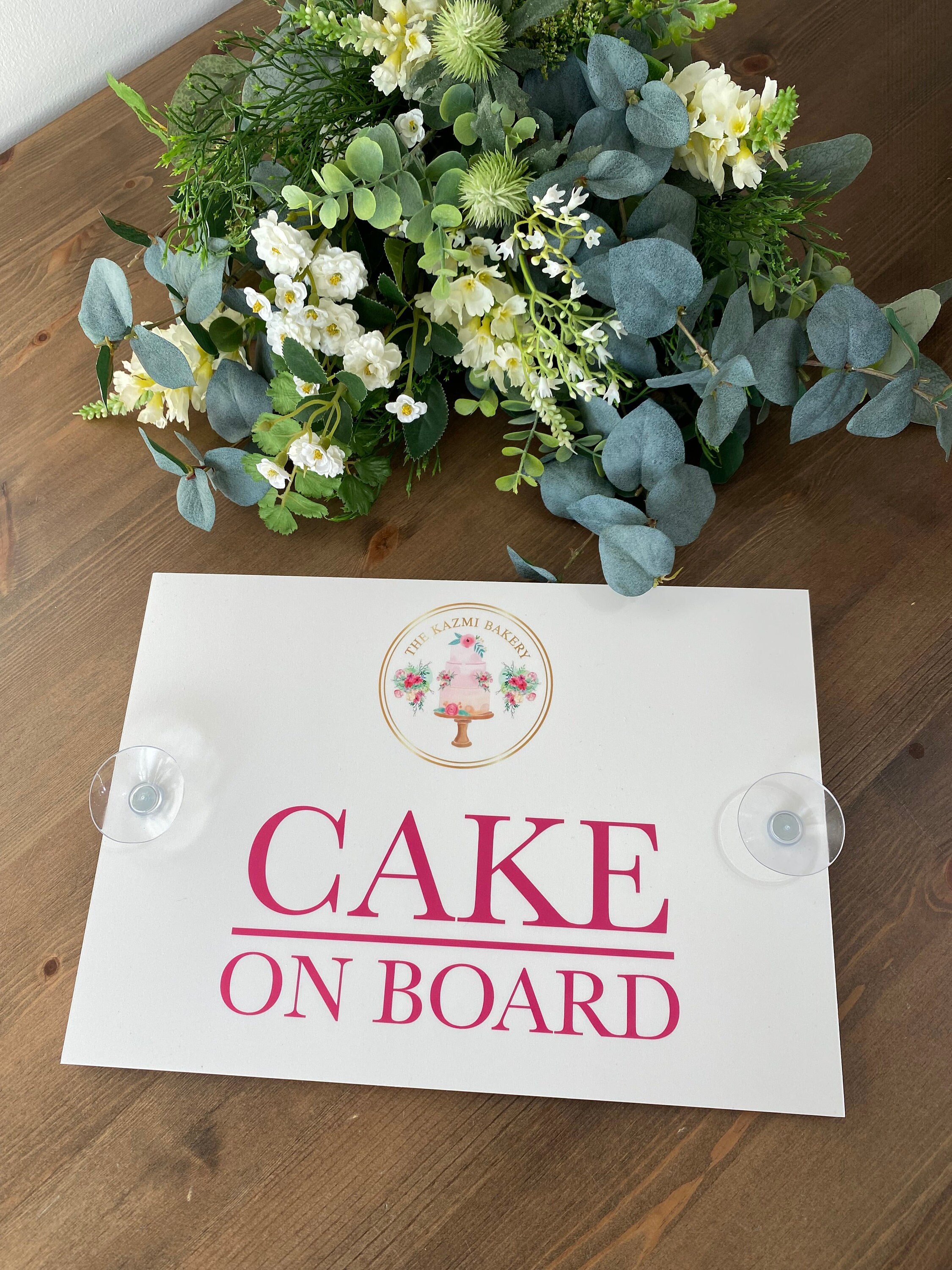 Cake on Board Sign Cake Car Sign Suction Cake Car Board - Etsy UK