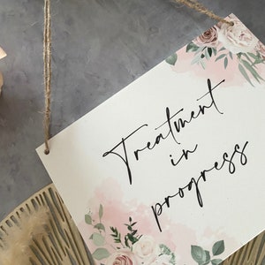 Personalised Logo Treatment in Progress Double Sided Business Door Sign ...