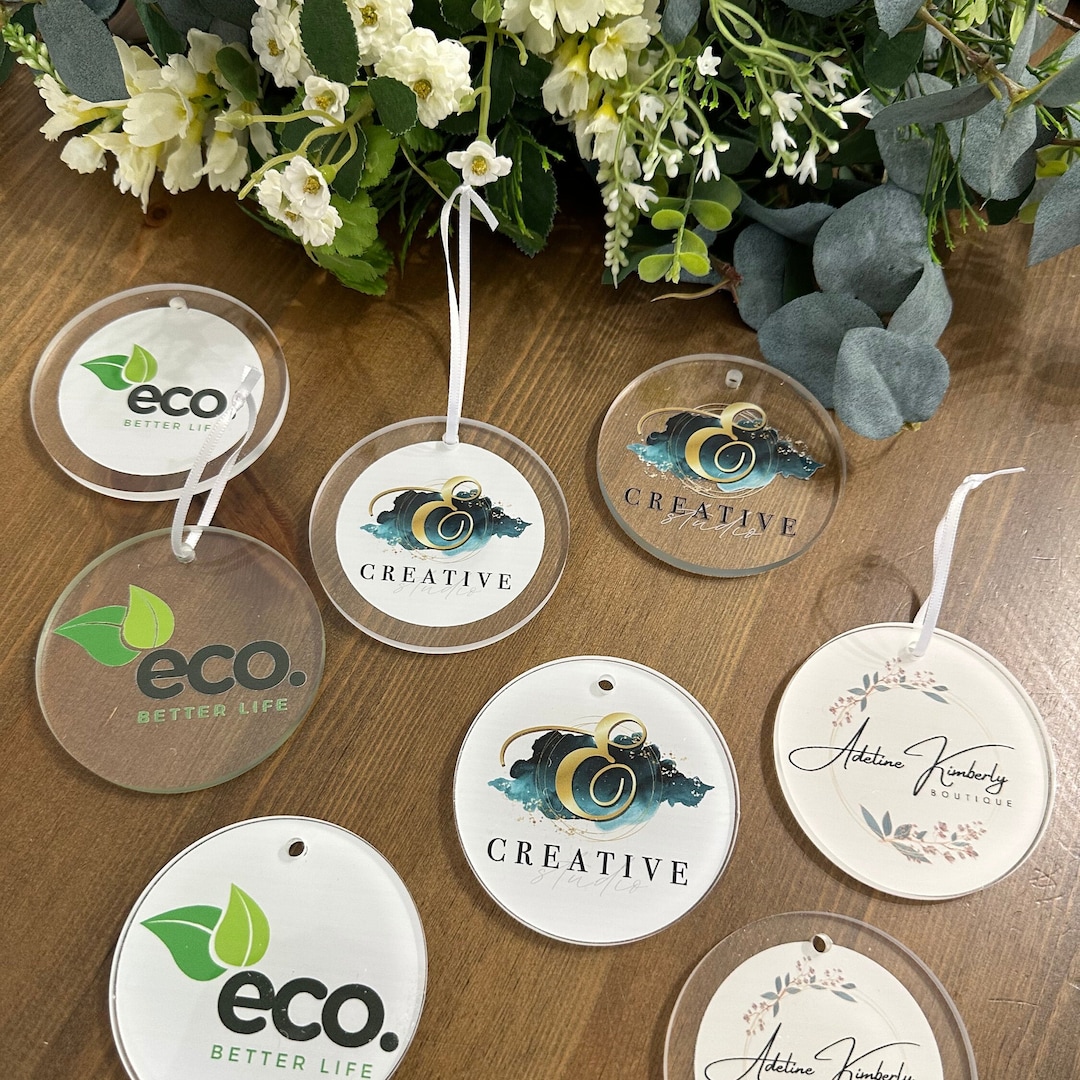 Acrylic Logo Bauble Decoration | Premium 5mm Logo Gift | Logo Christmas ...