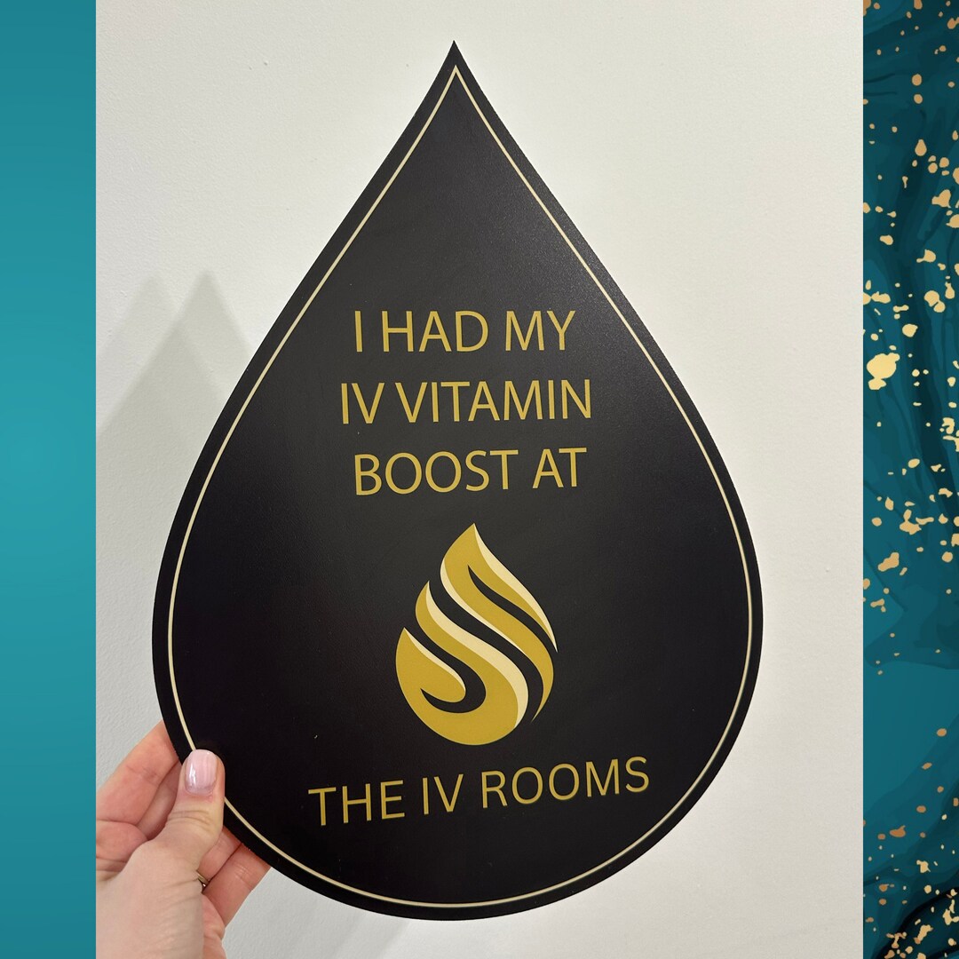 UK Vitamin Boost Sign I've Had My Vitamin Boost Sign Water Droplet Sign ...