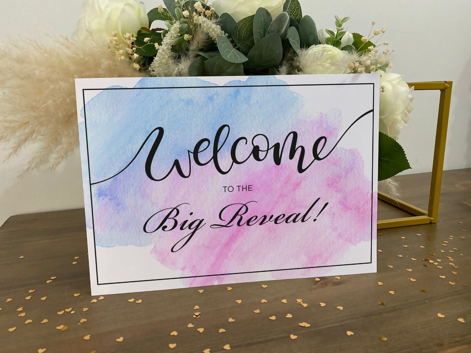 UK BASED PREMIUM Gender Reveal Sign Baby Gender Reveal - Etsy UK
