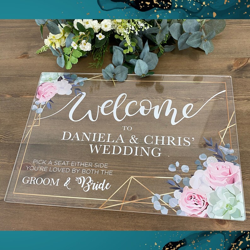 PREMIUM Acrylic Wedding Sign Welcome Sign Large Hanging - Etsy