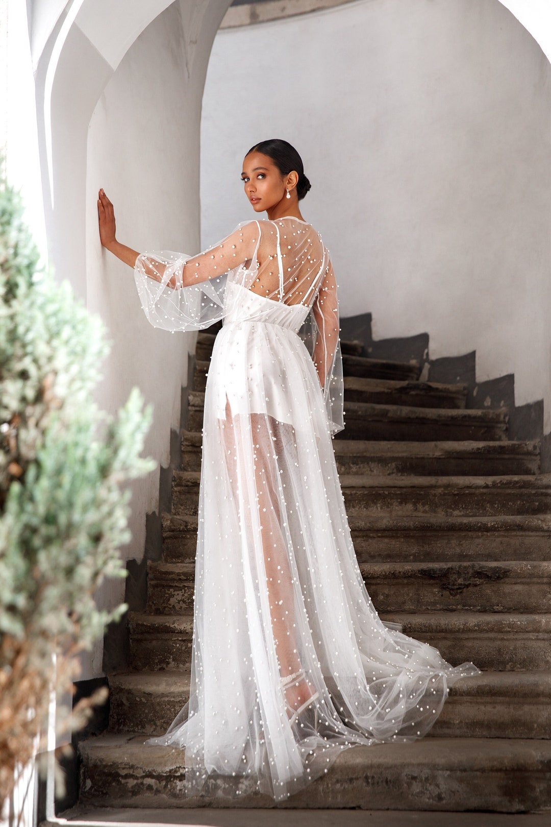 Bridesmaid Robes Sheer Robe Bridal Robe Bride Robe Bridal - Etsy