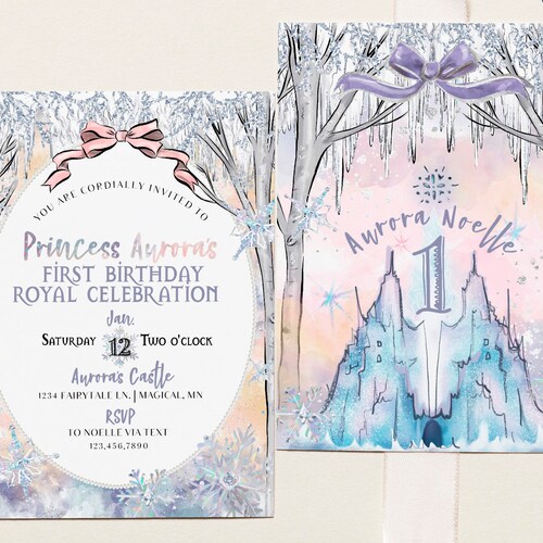Snow Queen Birthday Party Invitation Winter Girl Birthday - Etsy