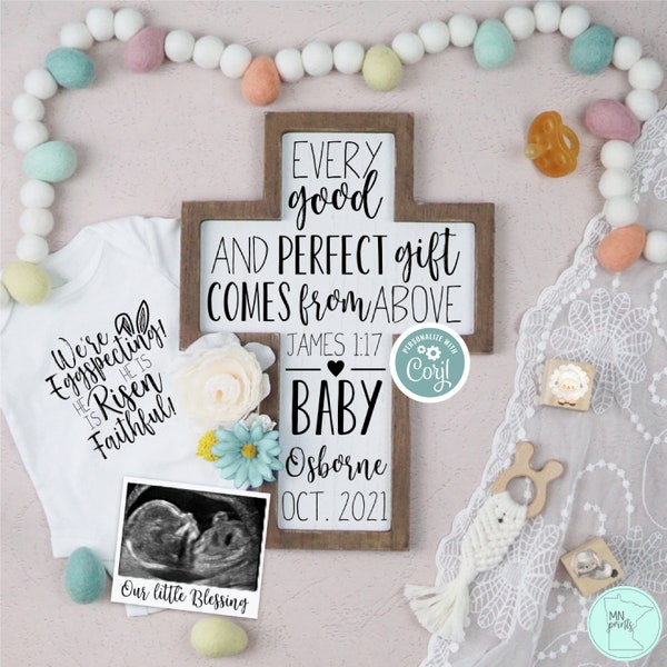 Easter Pregnancy Announcement - Etsy