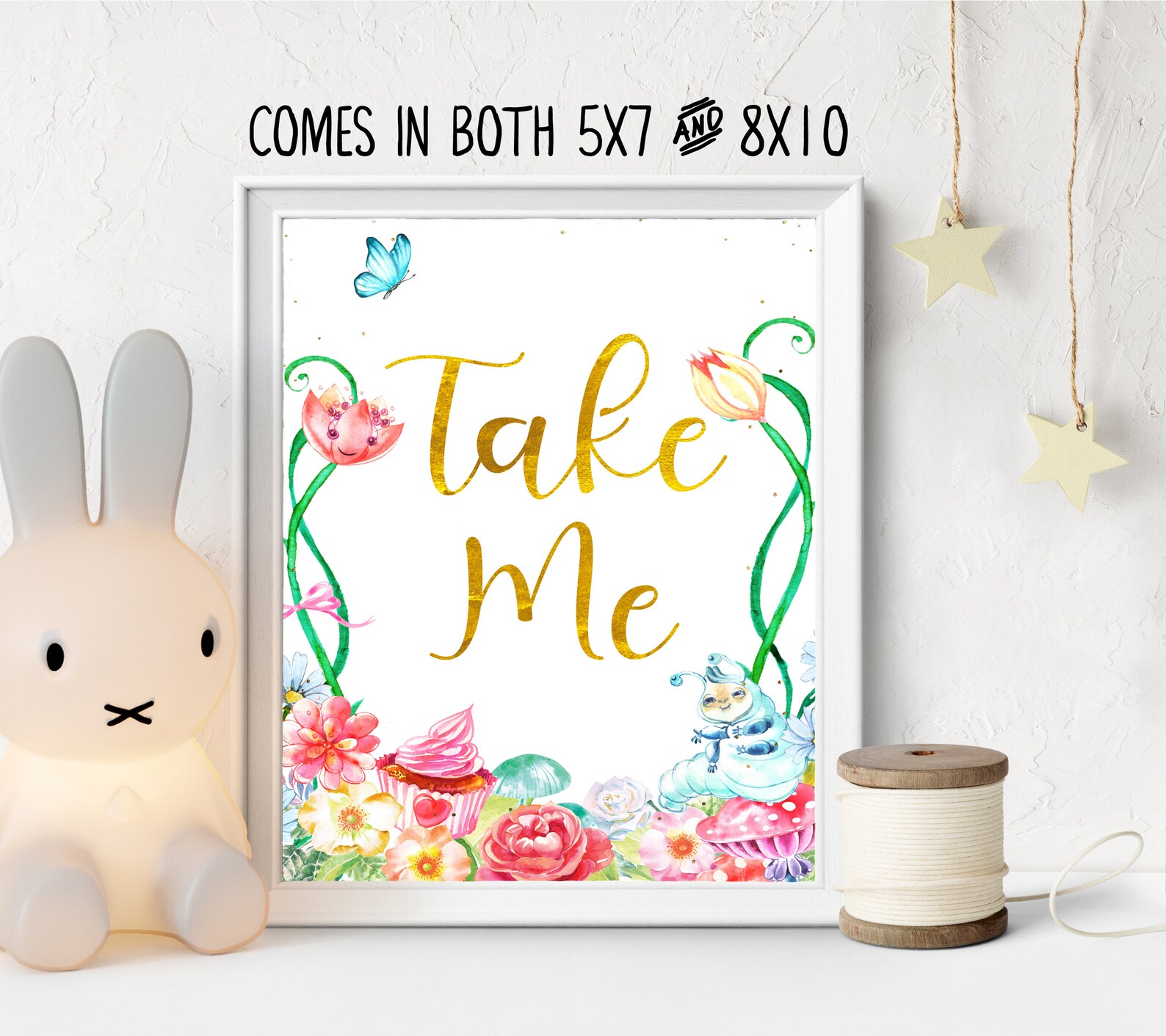 Alice In Wonderland Take Me Sign Wonderland Decor | Etsy