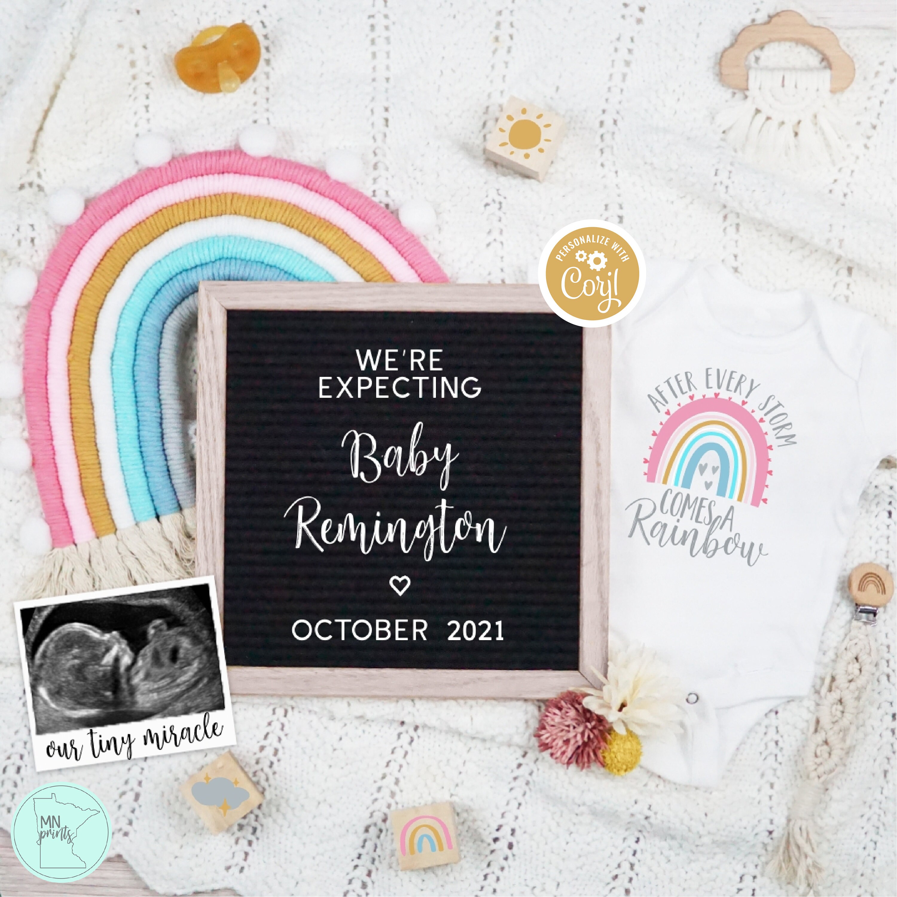 Rainbow Baby Pregnancy Announcement
