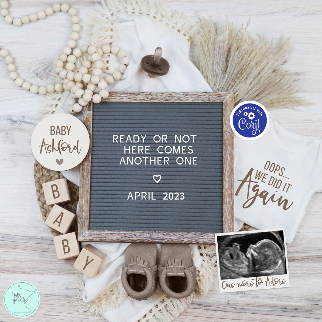 Funny Pregnancy Announcement: Boho Baby Reveal (digital Template) - Etsy