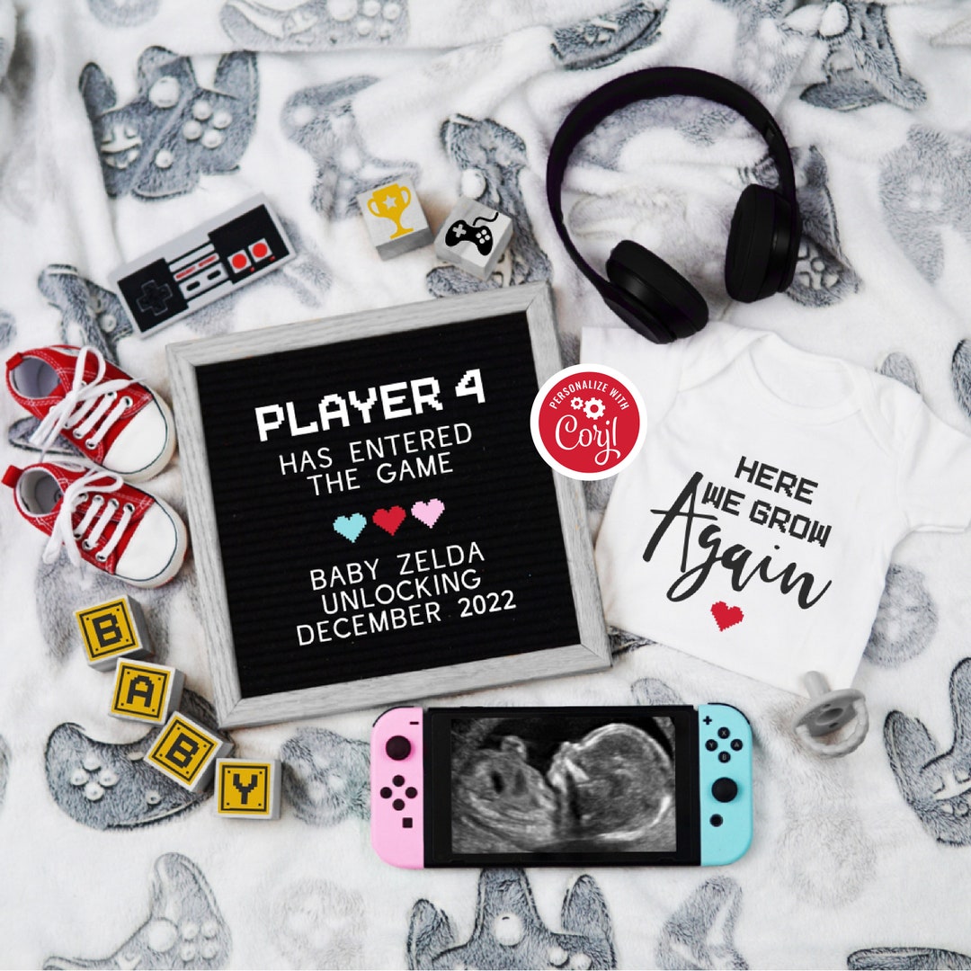Digital Video Game Player Pregnancy Announcement, Funny Gamer Baby ...